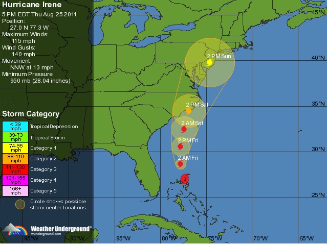 HURRICANE IRENE – ABACO STORM TRACKING (UPDATE 25/8 Midnight GMT ...